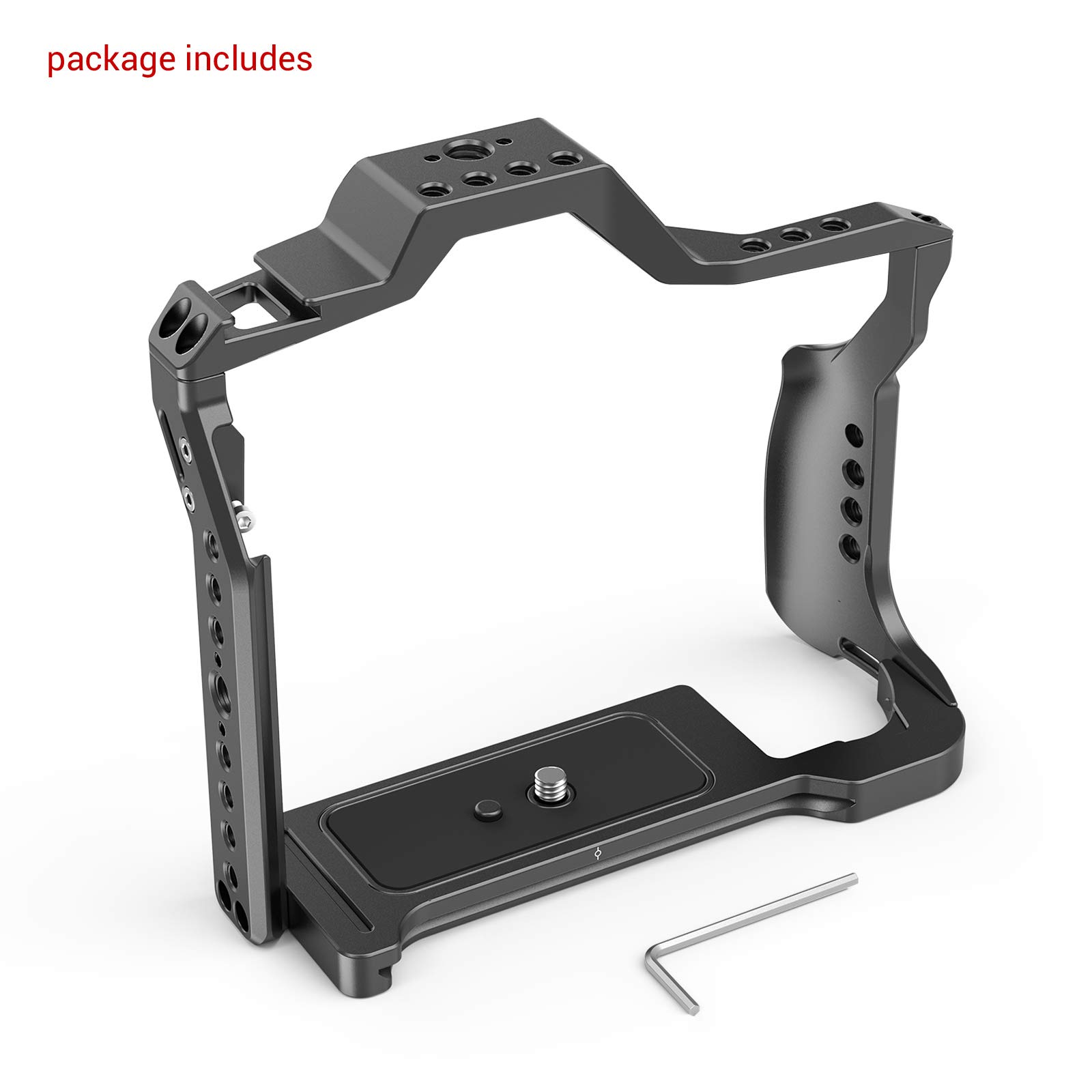 SmallRig Aluminum Alloy Cage for Nikon D780 Camera, Built-in NATO Rail and Cold Shoe Mount for Microphone and Light - 2833