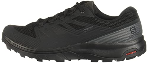 Salomon Outline Gore-TEX Hiking Shoes for Men, Black/Phantom/Magnet, 10.5