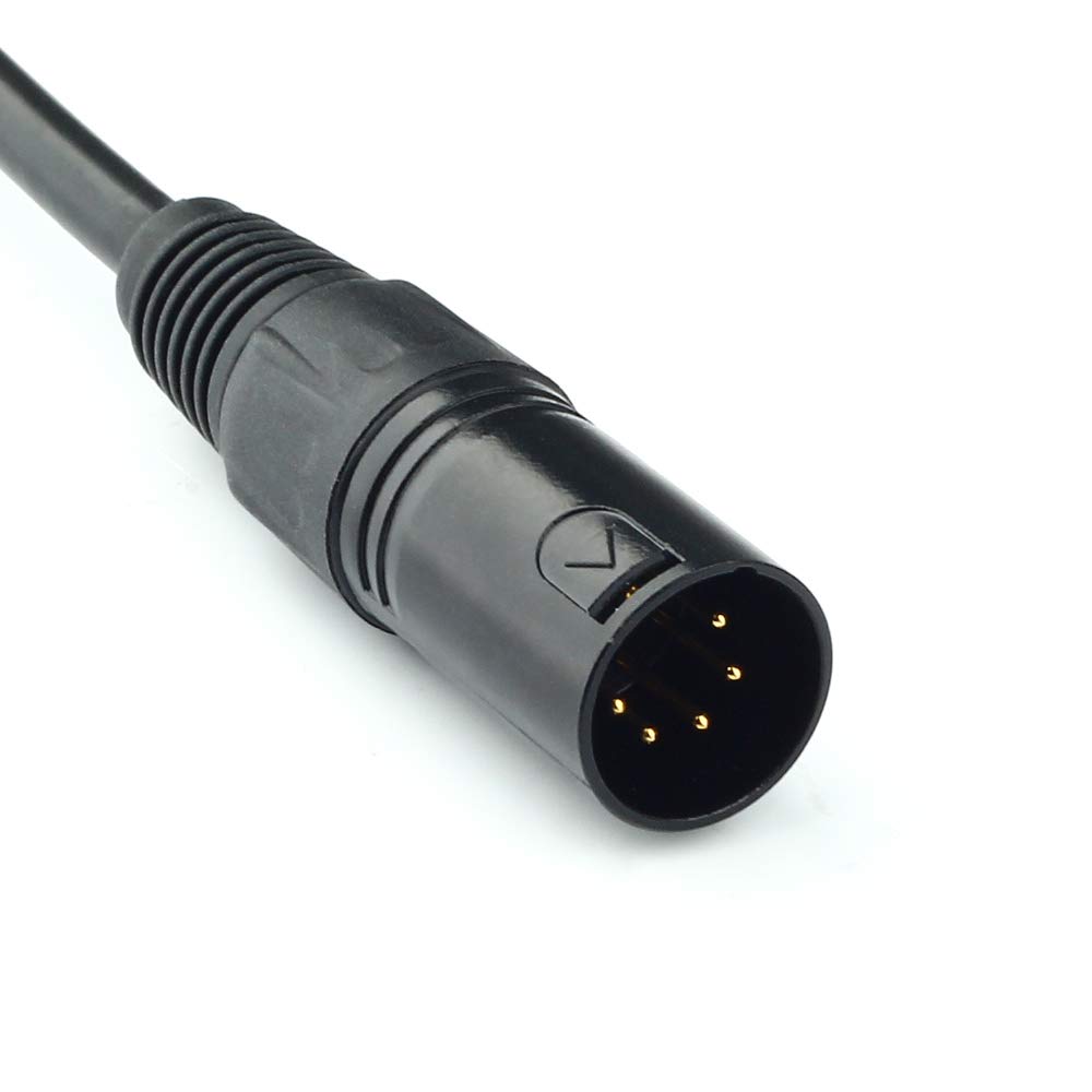 SiYear 3 Pin XLR Female to 5 Pin XLR Male Audio Cable for Microphone DMX Stage Light Turnaround ,XLR3Fto XLR5M Adapter Cable (12inch / 2Pack