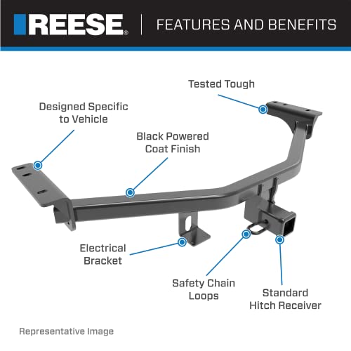 Reese 84201 Class 3 Trailer Hitch, 2 Inch Receiver, Black, Compatible with 2019-2021 Toyota RAV4