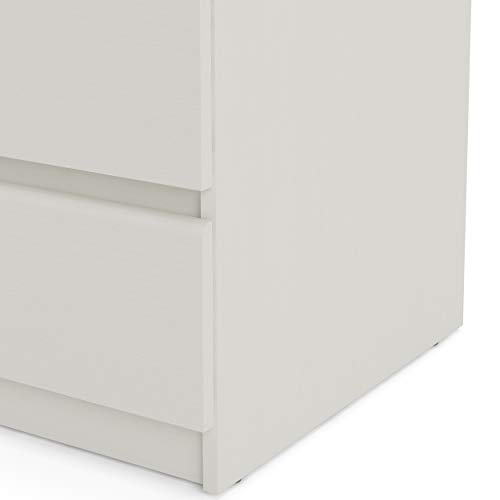 Tvilum 5 Drawer Chest, White Wood Grain