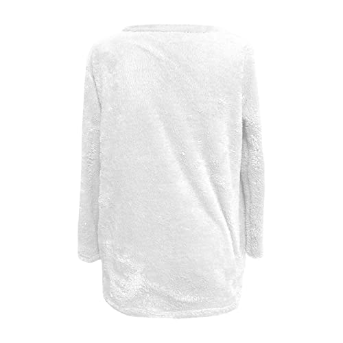 Womens Spring and Autumn Fashion Sweatshirt Solid Colour V Neck Loose Casual Pullover Long Sleeve Tops