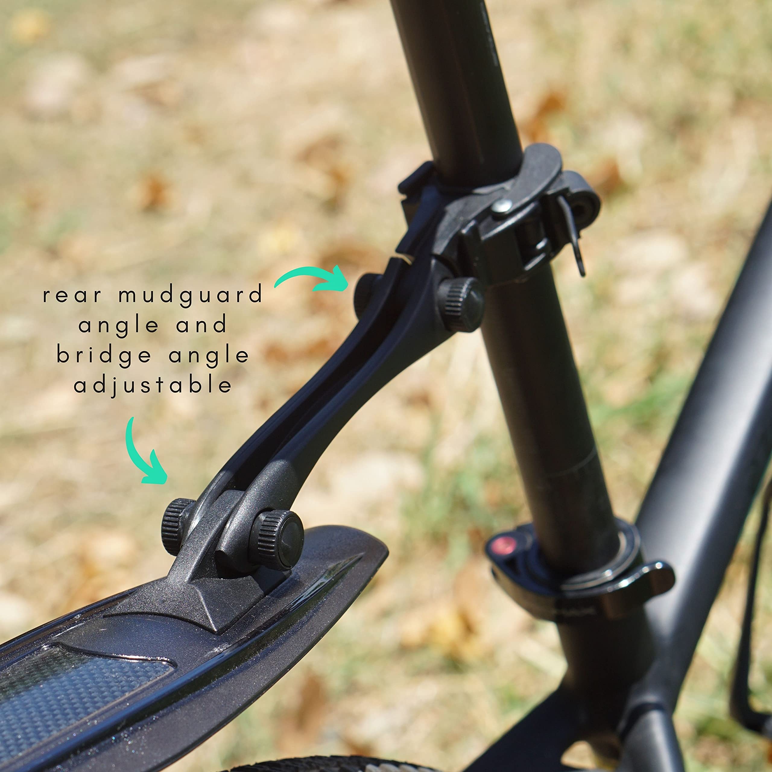 Vincta Mountain Bike Fenders - MTB Mudguard Set Includes Both Front and Rear Fenders - Adjustable & Quick Release - Fits 24"-26" Mountain Bicycle (2.125"-3" Tyre Width) - Mountain Bicycle Fender Set