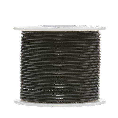 Remington Industries 18UL1007STRBLA UL1007 18 AWG Gauge Stranded Hook-Up Wire, 300V, 0.0403" Diameter, 100' Length, Black