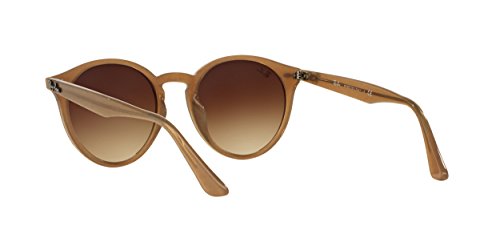 Ray-Ban RB2180F Low Bridge Fit Round Sunglasses, Turtledove/Brown Gradient, 49 mm