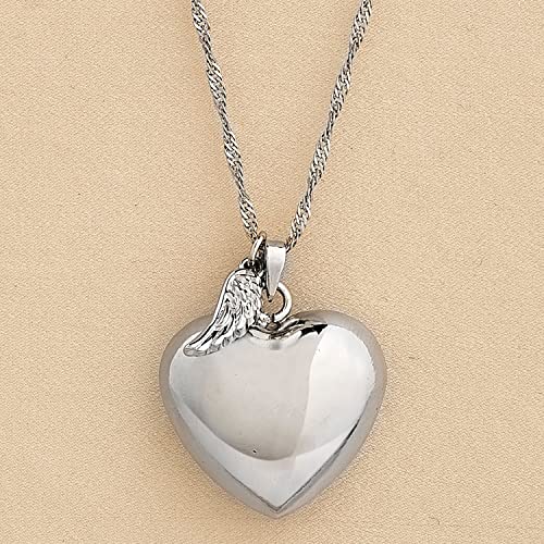 Roman 13546 Heart Chime Necklace Angel Caller, 36-inch Length, Brass