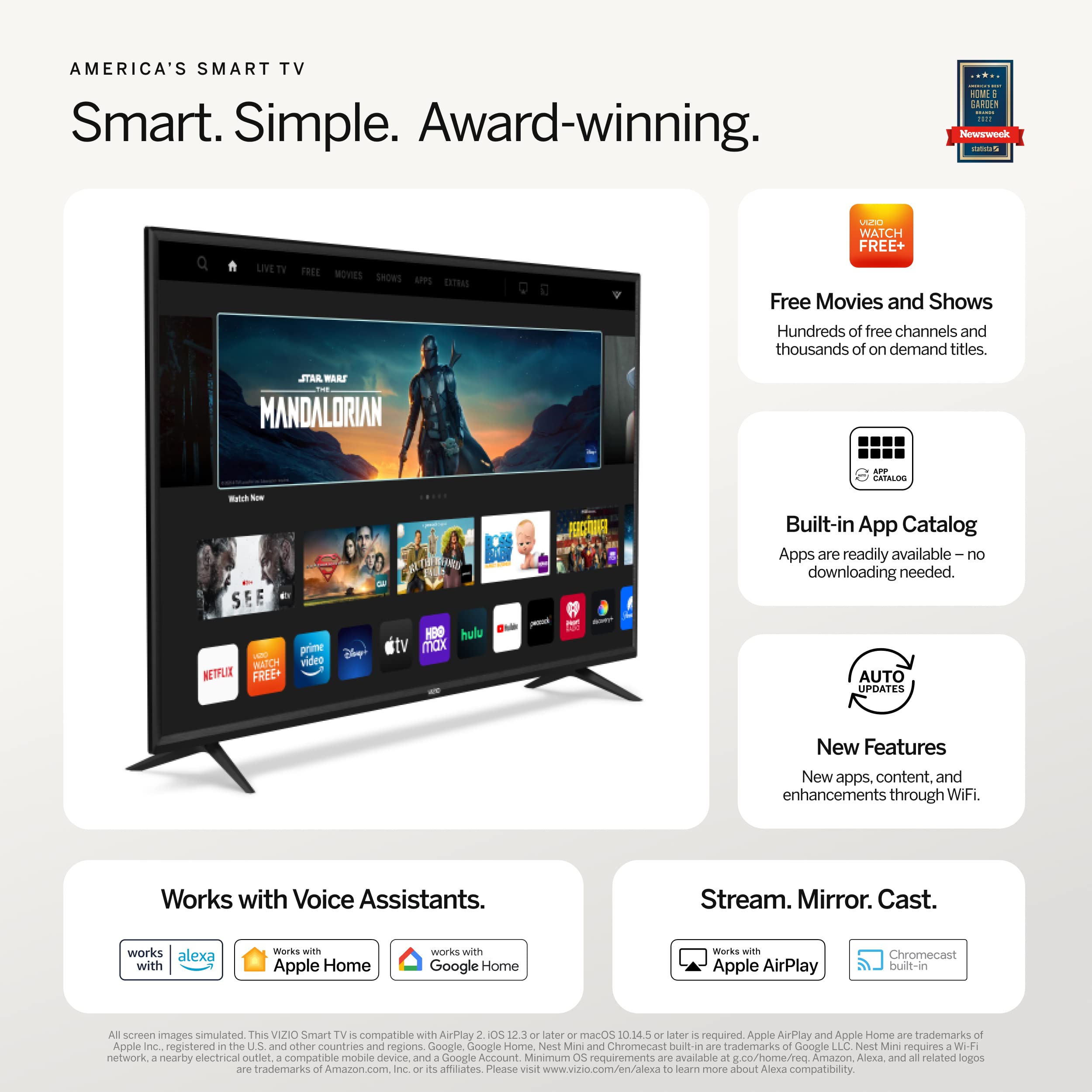 VIZIO 58-Inch M-Series 4K QLED HDR Smart TV w/Voice Remote, Dolby Vision, HDR10+, Alexa Compatibility, M58Q7-J01, 2022 Model