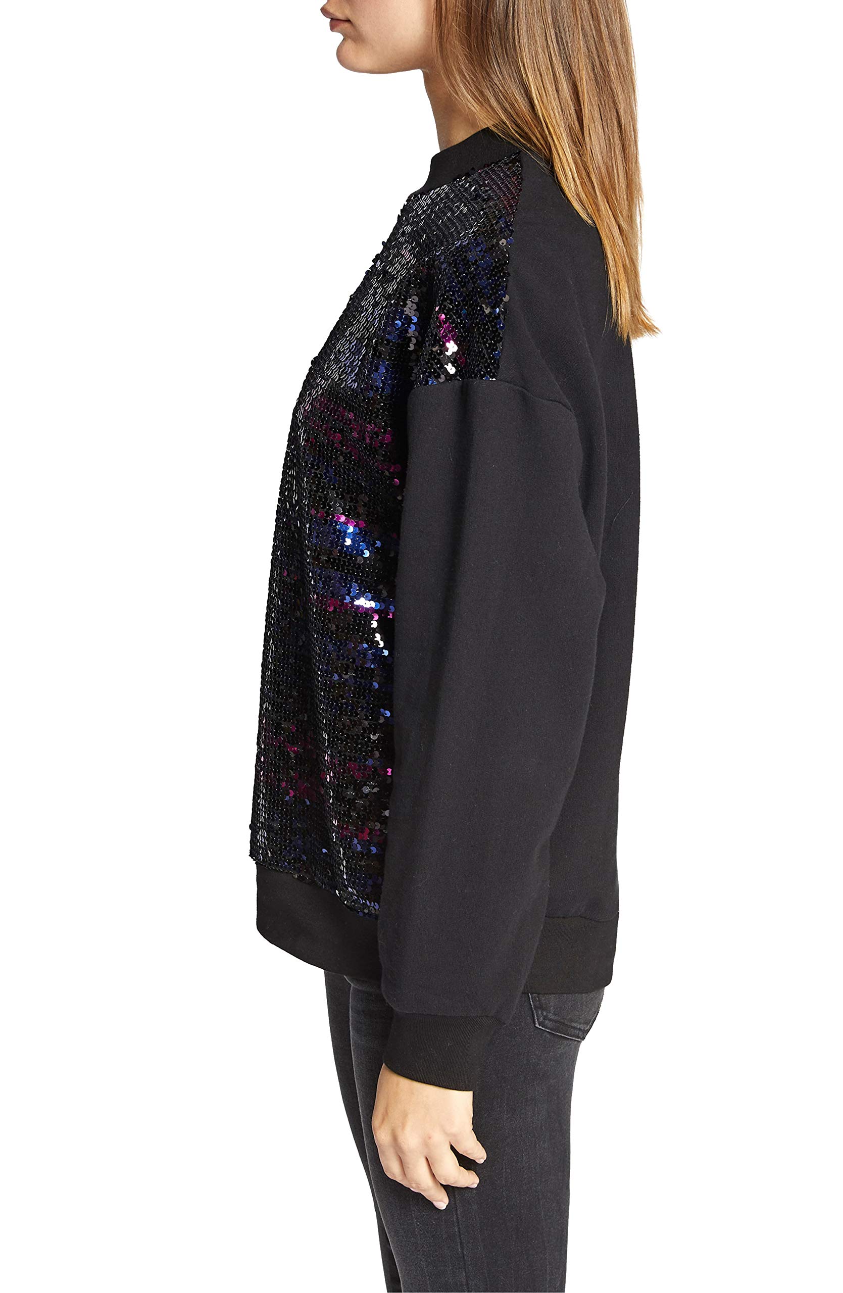 Sanctuary Last Dance Sequined Women's Turtleneck Sweater | T2618-FCT | NWT (XS) Black