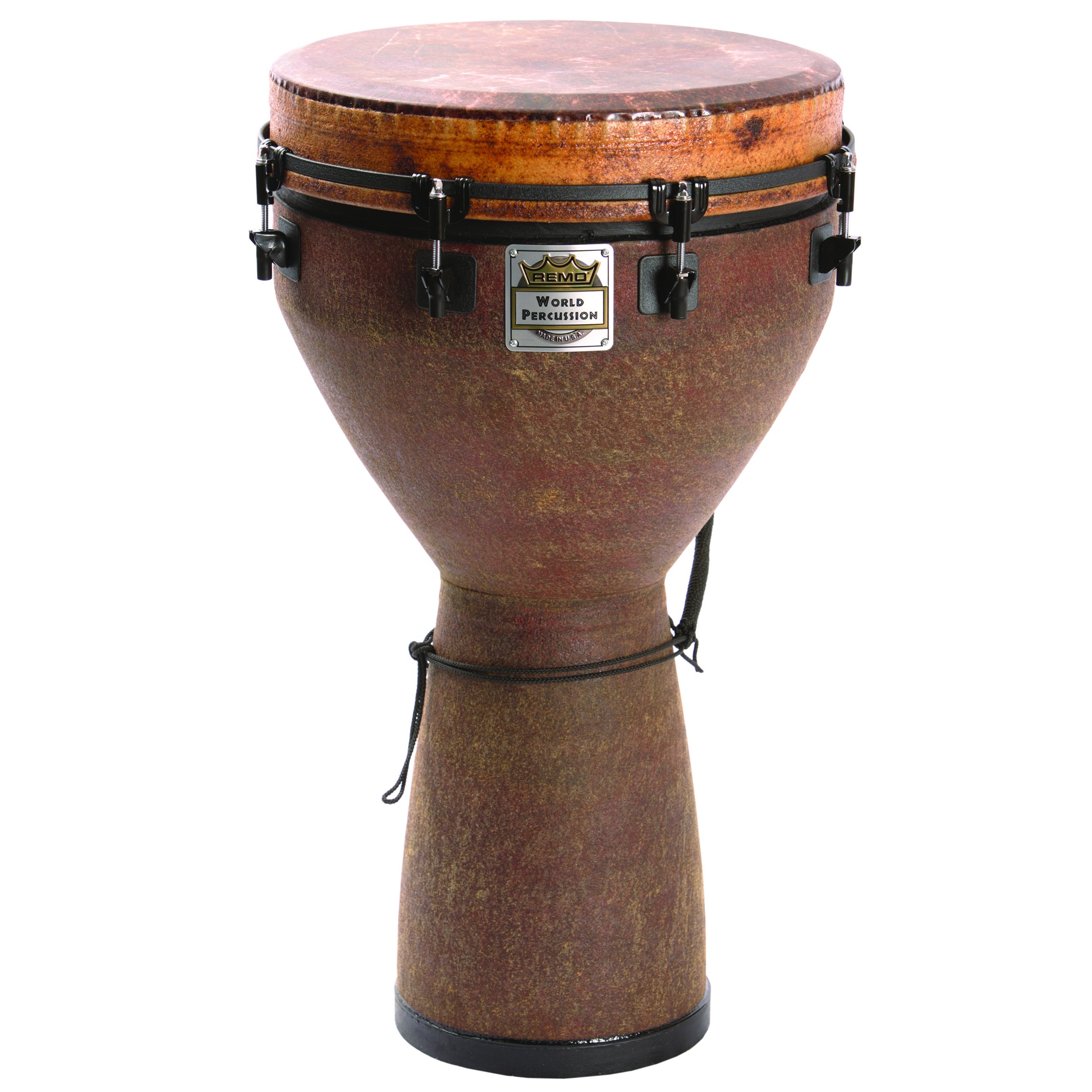 REMO Djembe, MONDO(TM), Key-Tuned, 18" x 28", SKYNDEEP® FIBERSKYN®, Contour Tuning Brackets, Earth Finish