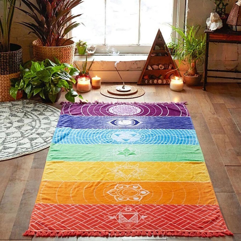 Scceatti Towels for Bathroom 59x29In Oversized Bathroom Towels Luxury Bath Sheets Microfiber Beach Towel Lightweight Bath Towel Sandproof Beach Blanket Towel for Travel Swimming Pool Rainbow