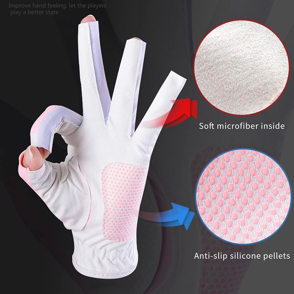 ROPALIA Sports Cycling Golf Gloves, Open Finger Left and Right Hands Gloves for Ladies