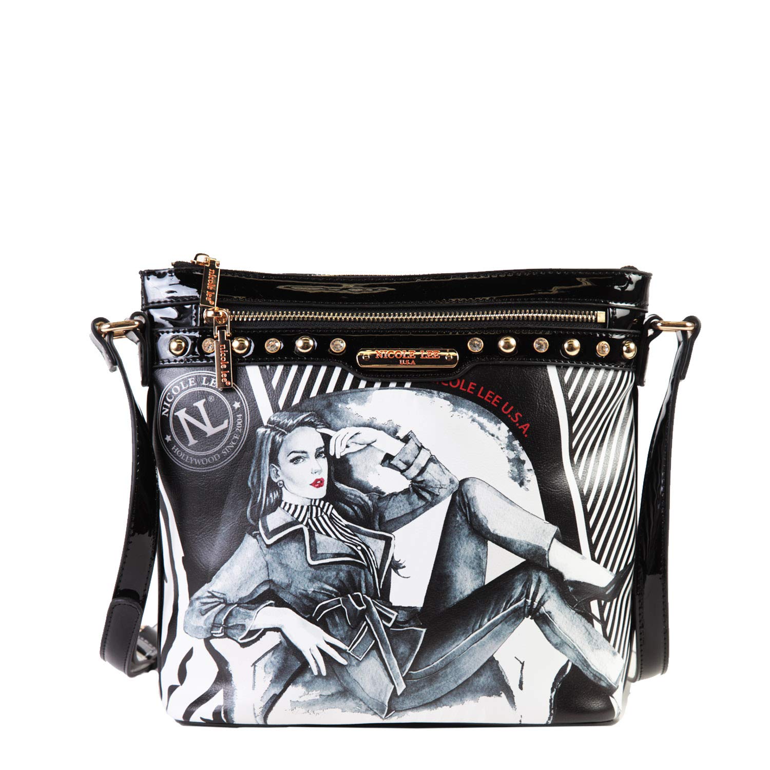 Printed Classic Crossbody Bag For Women With Zipper Closure And Detachable Shoulder Strap (Maxine Denies Comfort Zone)