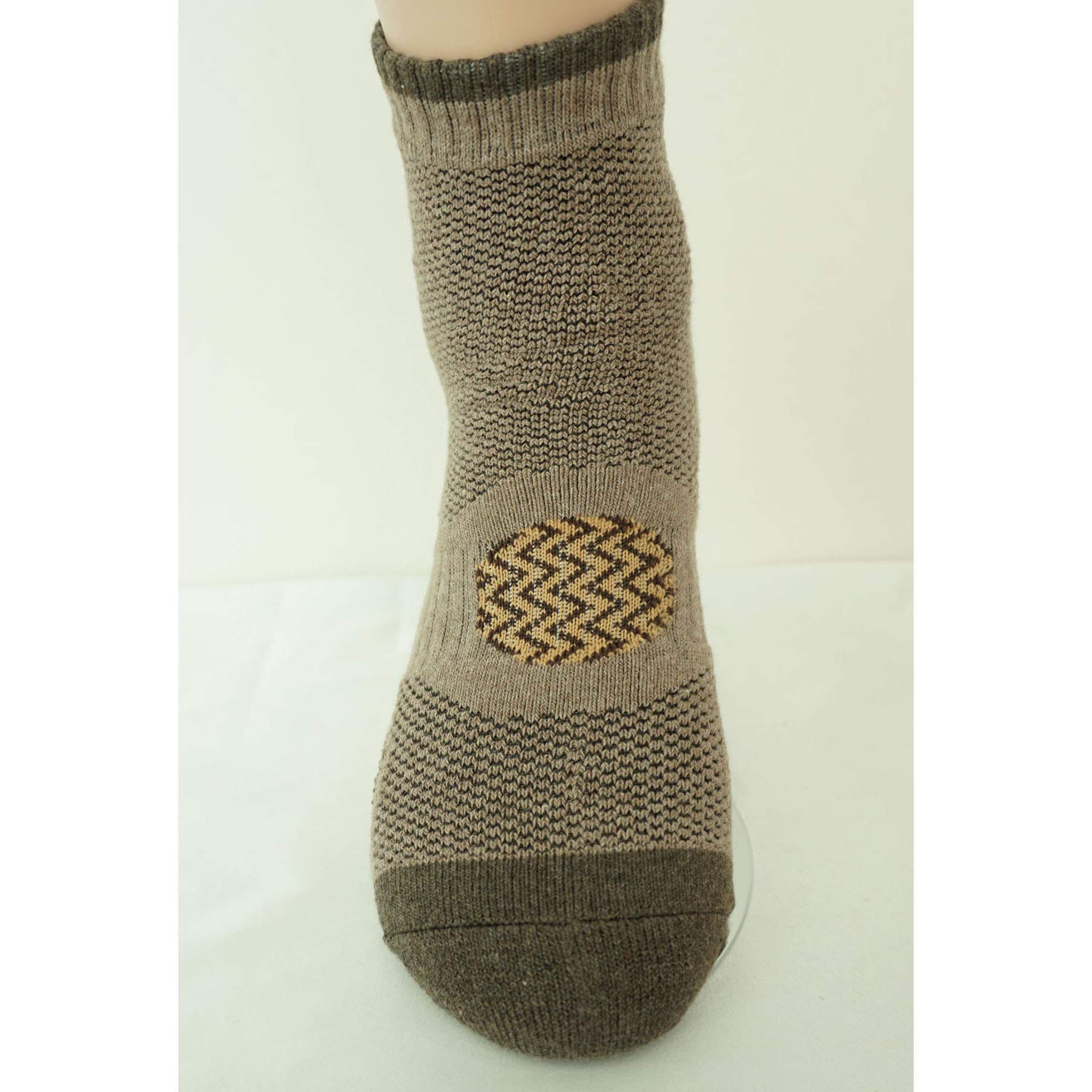 SEOULSTORY7 5pack Men's Full Cushion Mid Quarter Length Hiking Socks 5Pair Brown/Gray/Mint/Light Blue/Beige XL3