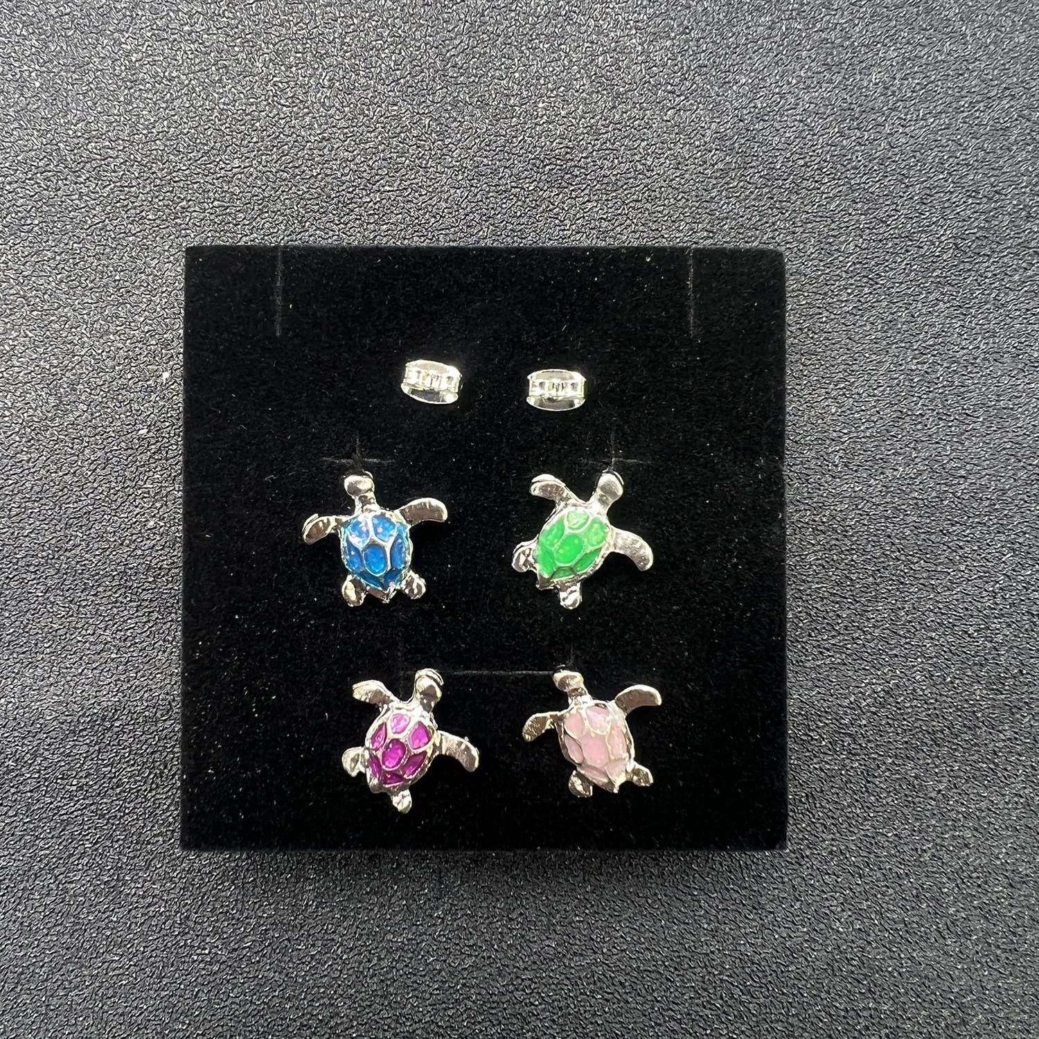 Shuning 5 Pairs Turtle Earrings Blue Opal Turtle Jewelry Cute Turtle Stud Earrings for Women Hypoallergenic