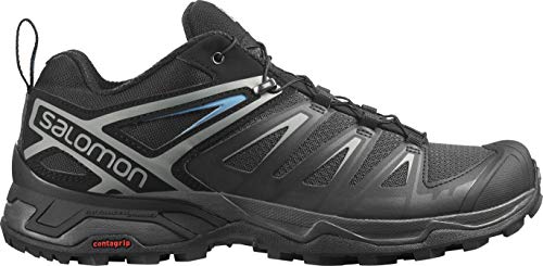 Salomon X Ultra 3 Hiking Shoes for Men, Phantom/Black/Hawaiian Surf, 12
