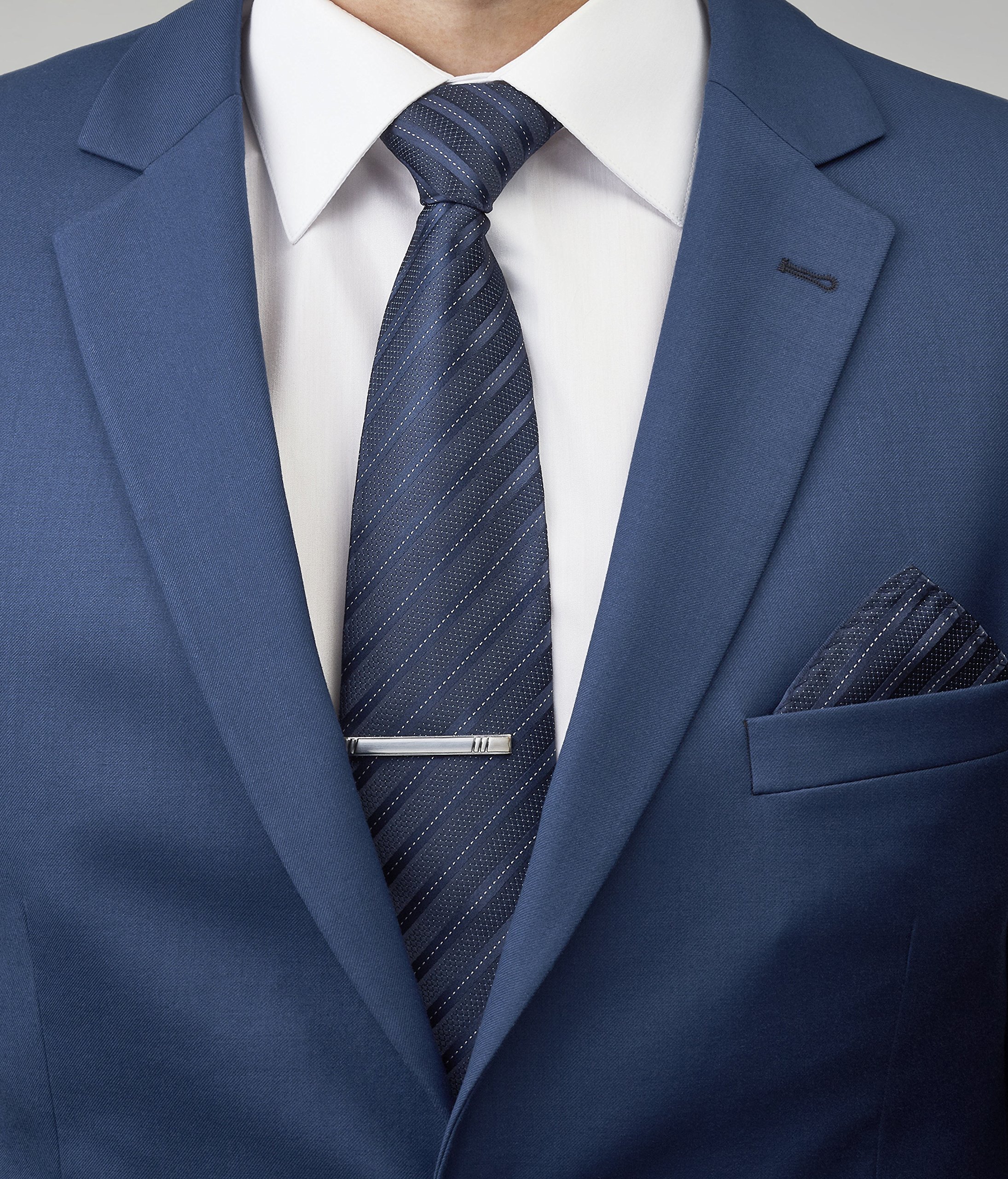 Premium Men’s Gift Tie Set Silky Necktie Pocket Squares Tie Clips Cufflinks For Men