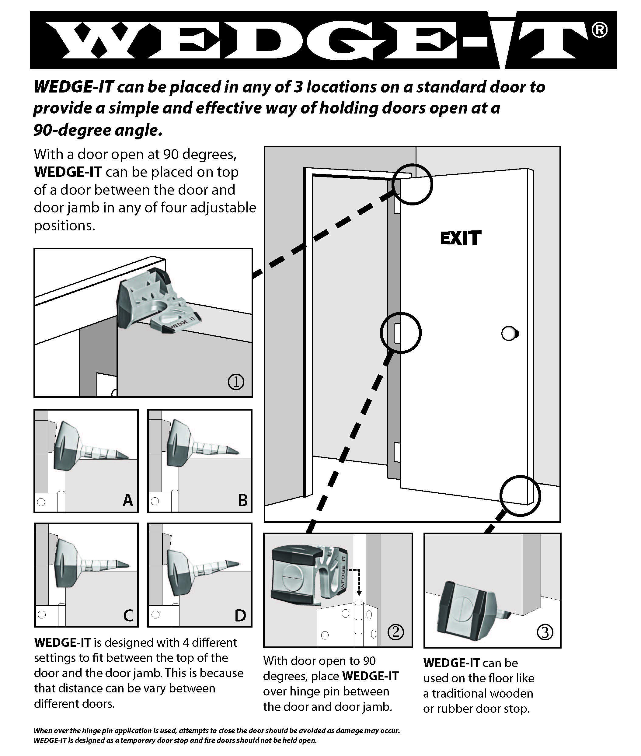 Wedge-It - The Ultimate Door Stop - Variety Pack (Dark)