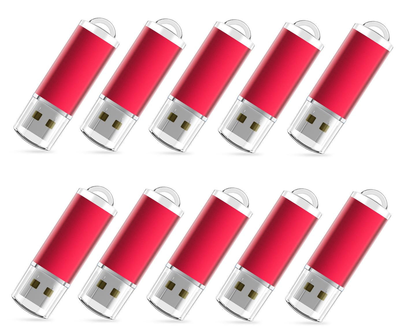 RAOYI 10PCS 4G USB Flash Drive USB 2.0 Memory Stick Thumb Drive Pen Drive Jump Drive-Red