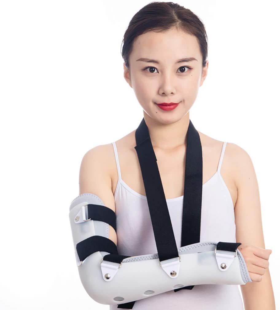 TSUSF Elbow Brace With Strap, Post OP Elbow Brace Stabilizer Splint Arm Orthosis Injury Recovery Support For Injury Recovery (Color : Right)