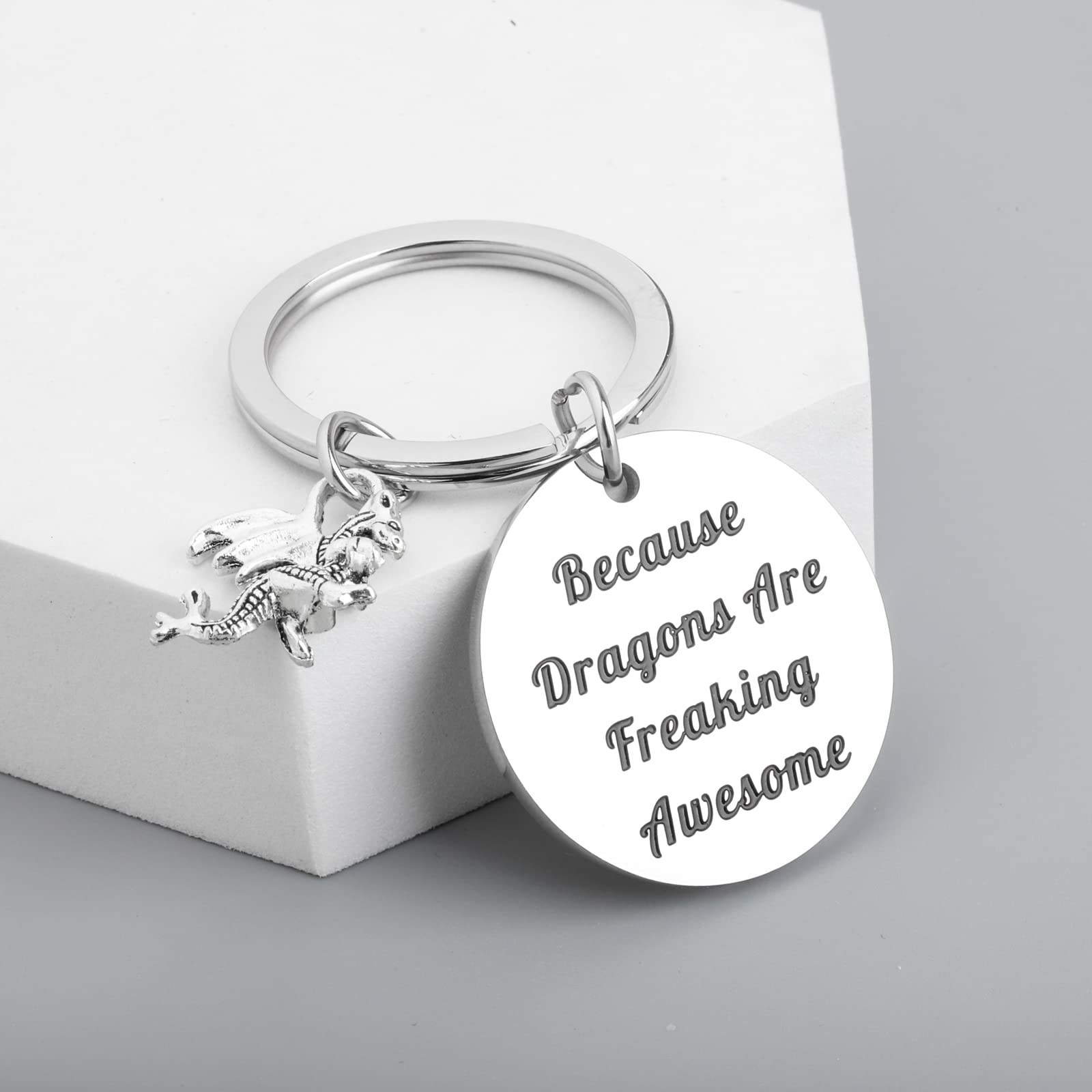 Zuo Bao Funny Dragons Gifts Because Dragons Are Freaking Awesome keychain Dragons Lover Gift for Women (Because Dragons Are Freaking Awesome)