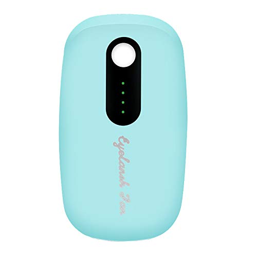 ThreeH Handheld Mini USB Fan for Eyelash Extension Home Office Travel Rechargeable Fan Bladeless Personal Cooling Fan,Blue