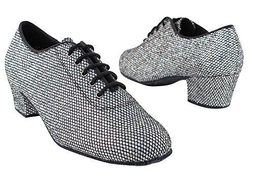 Very Fine Salsa, Latin, Ballroom Women Dance Shoes Classic Series 2001 1.5 inch Heel (Black Sparklenet, Women, Numeric_10)