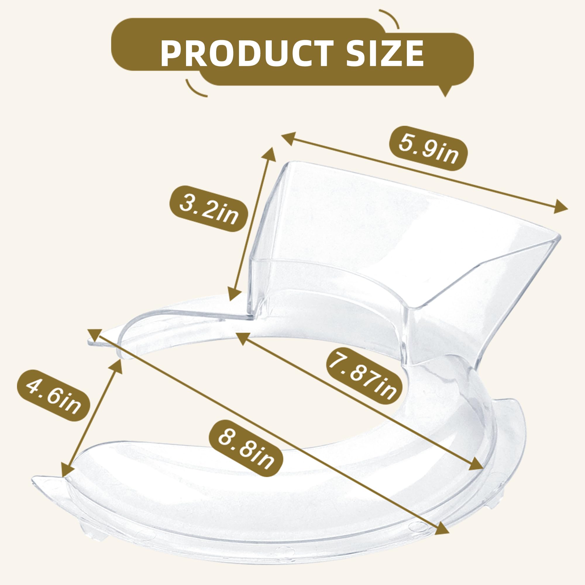 ππ₯ππ§ππππ KN1PS Mixer Pouring Shield with Snap Fit For Splash Guard Accessory of Kitchen 4.5&5 Quart Tilt-Head Stand Mixers or Kitchen Mixer Bowl,Replace W11298367 W11312468