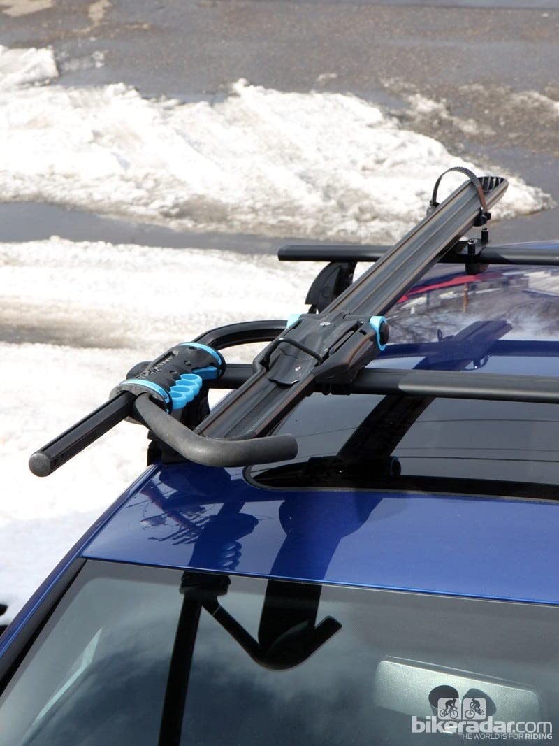 RockyMounts BrassKnuckles upright roof bike rack