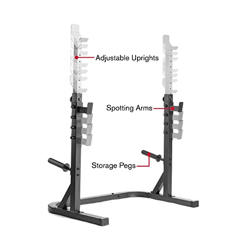 Weider XRS 20 Adjustable Olympic Workout Bench with Independent Squat Rack and Preacher Pad