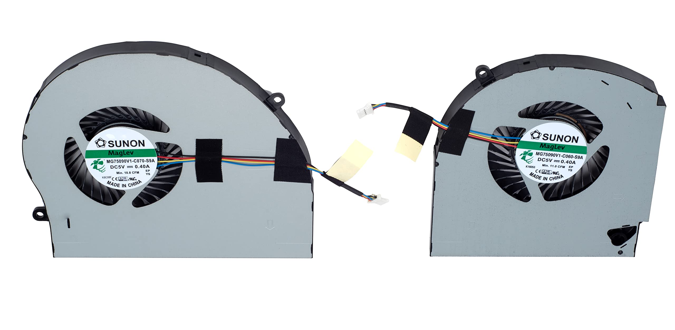Replacement CPU and GPU Cooling Fan for Dell Alienware 17 R4 & Alienware 17 R5 Series Game Laptop P/N: MG75090V1-C060-S9A MG75090V1-C070-S9A 0K2PKV 04RFW1