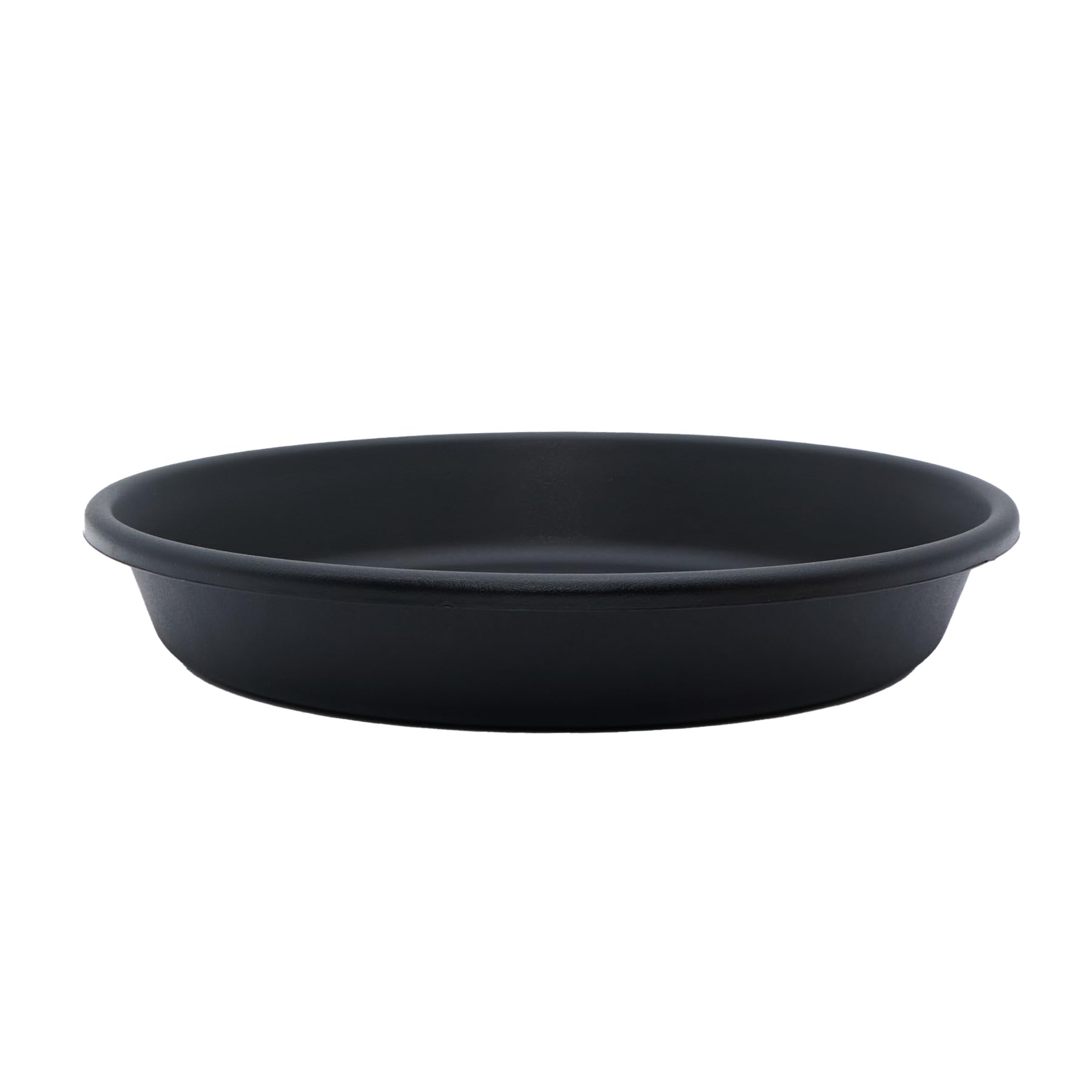 The HC Companies 12 Inch Round Plastic Classic Plant Saucer - Indoor Outdoor Plant Trays for Pots - 12.5"x12.5"x2.13" Black