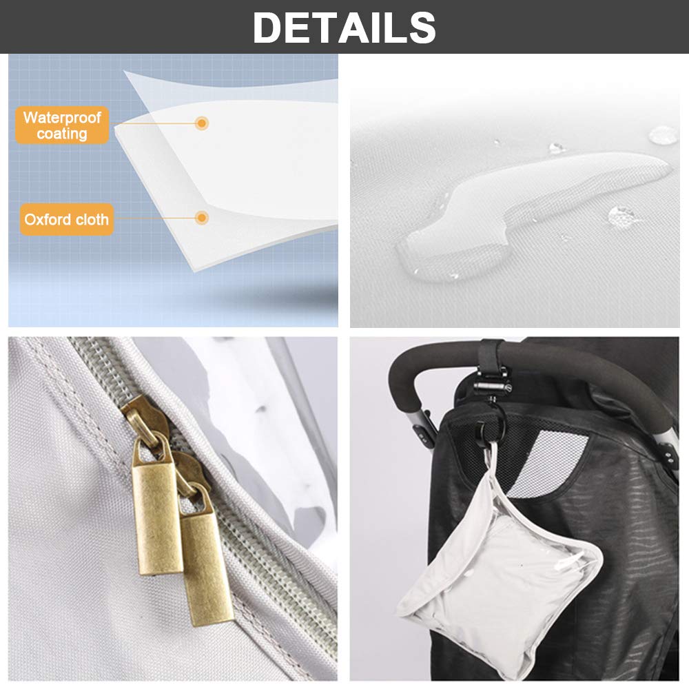 Tieesa Stroller Rain Cover Universal Size, Baby Travel Weather Shield, Weather Cover for Stroller, Windproof Rainproof Snowproof Dustproof Sunshade