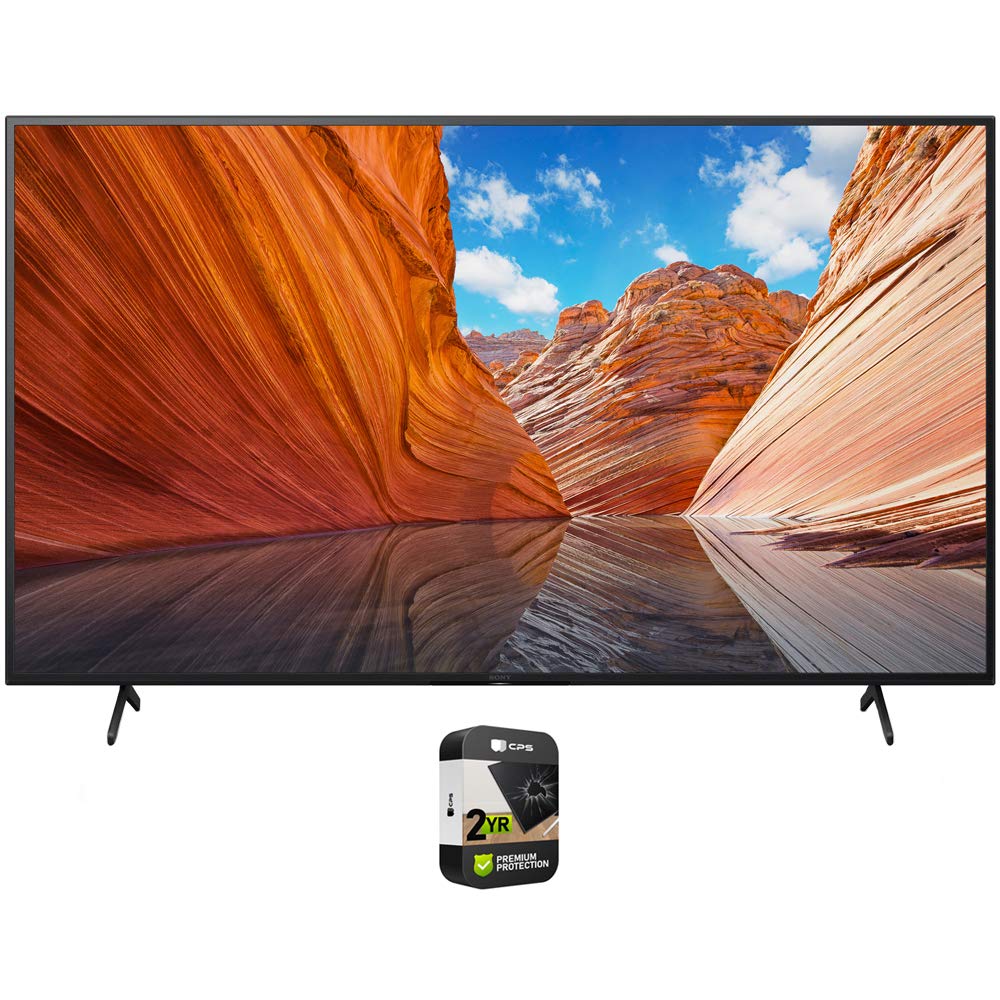 Sony KD43X80J 43 inch X80J 4K Ultra HD LED Smart TV Bundle with Premium 2 YR CPS Enhanced Protection Pack