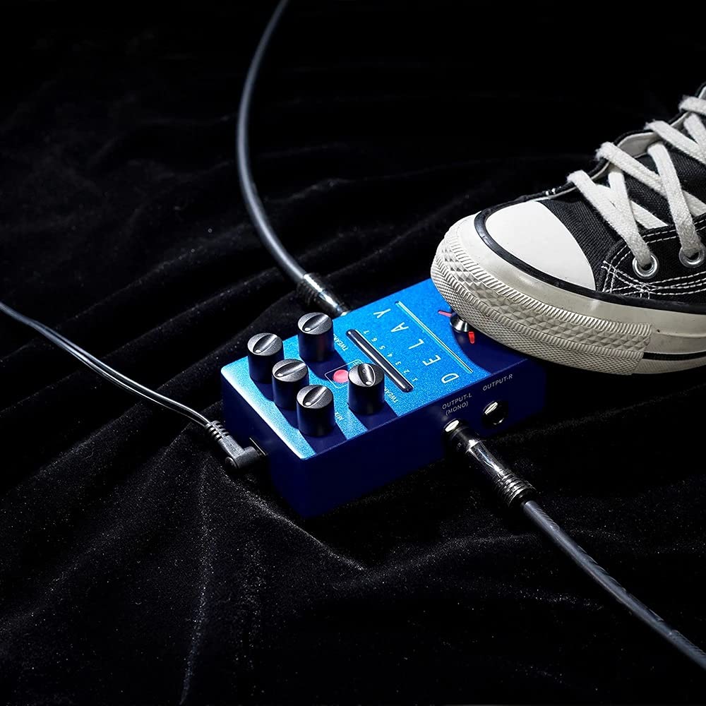 ZYZMH FS03 Guitar Delay Effects Pedal Stereo Delay Pedal 6 Delay Effects with 80s Looper Storable Presets Tap Tempo Trail on