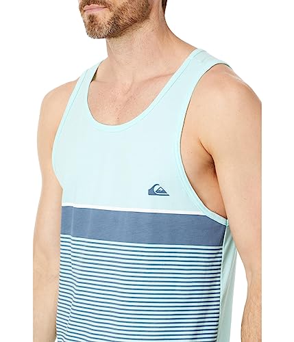 Quiksilver Men's Tijuana Strip Tank Tee Shirt, Beach Glass Heather 233