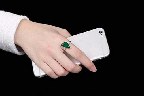 WOZUIMEI Chinese Style Ring Jewelry S925 Pure Silver Ring Geometric Mosaic Chalcedony Pomegranate Red Blue Sandstone Female High-End Open Ring Chrysoprase