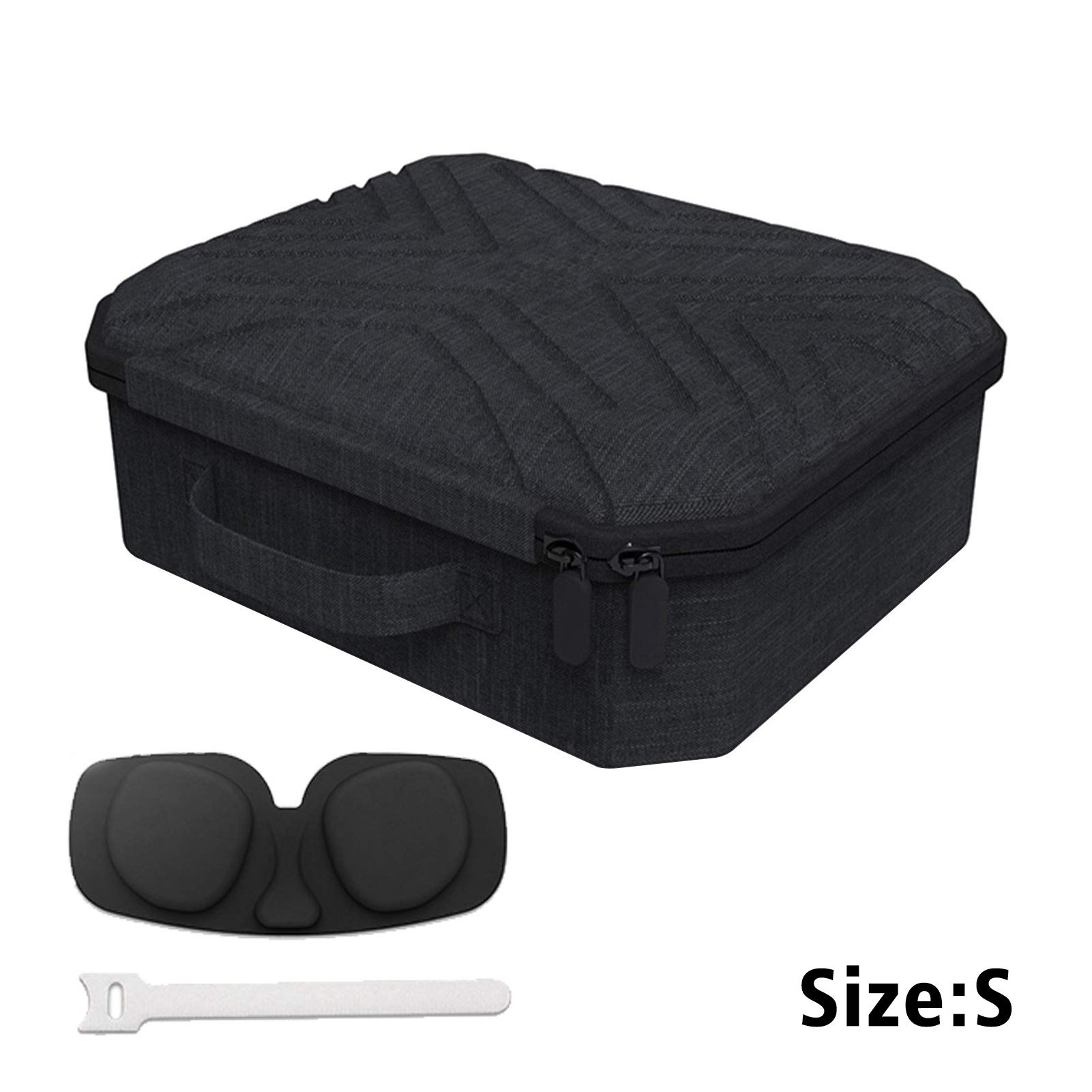 VR Gaming Headset Storage Case, Shockproof EVA Shell Carrying Case for Oculus Quest 2 VR Gaming Headset and Controllers Travel Case Accessories(Black,Size:S)