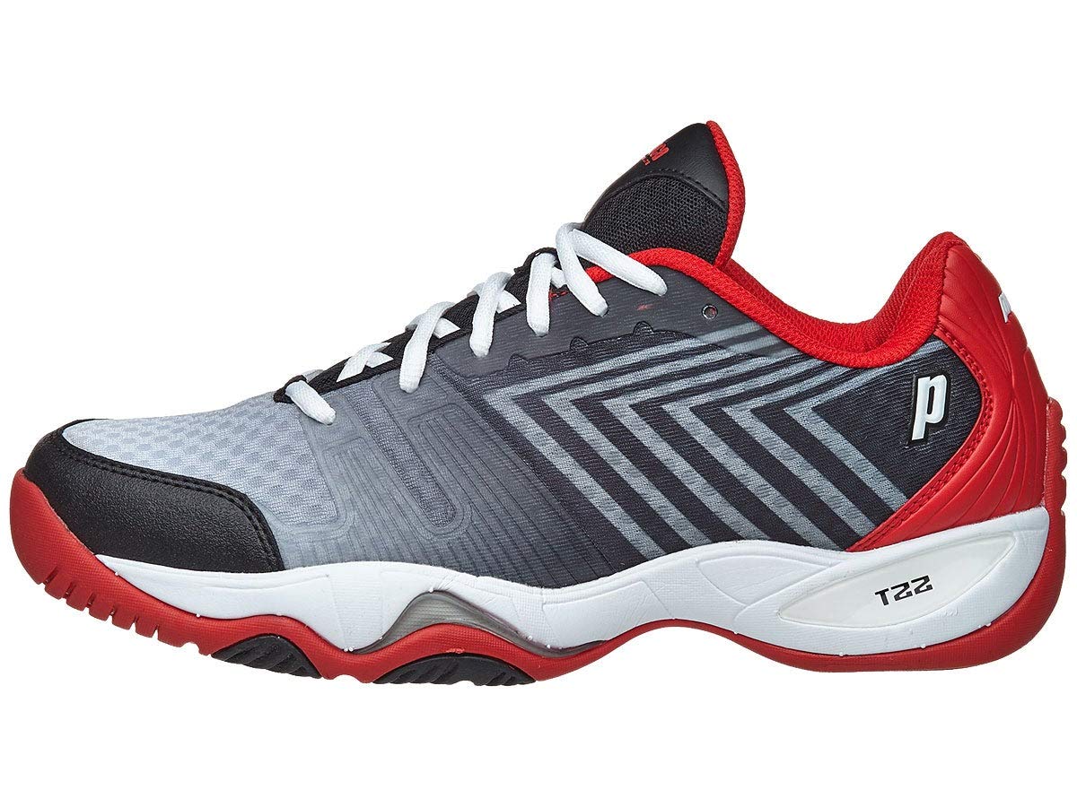 Prince T22 Lite Bk/Wh/Rd Men's Shoe 12.0
