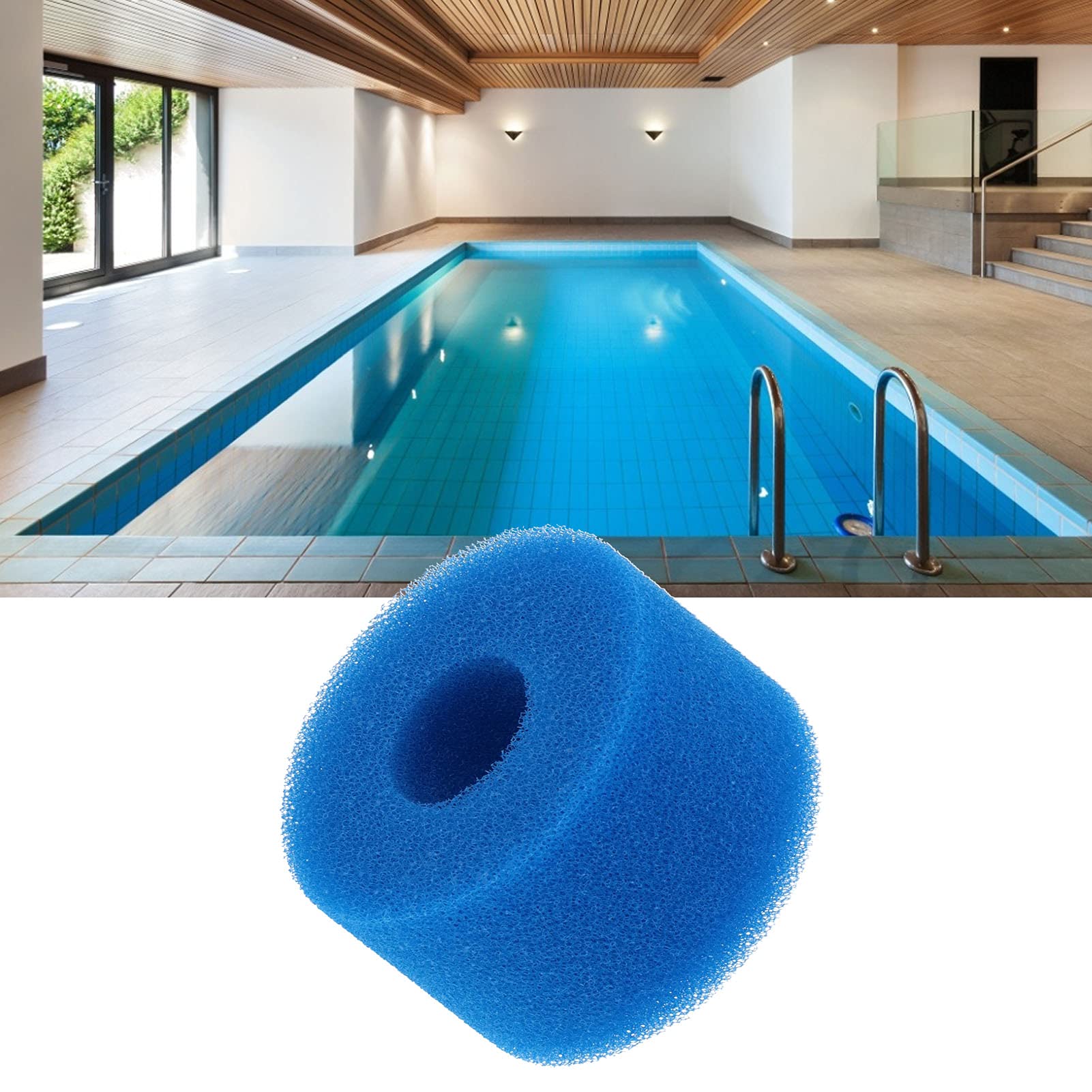 Zerodis Pool Filter Sponge Cartridge Reusable Washable Filter Sponge Cleaner for Swimming Pool Supplies Replacement Filter Pump Cartridge