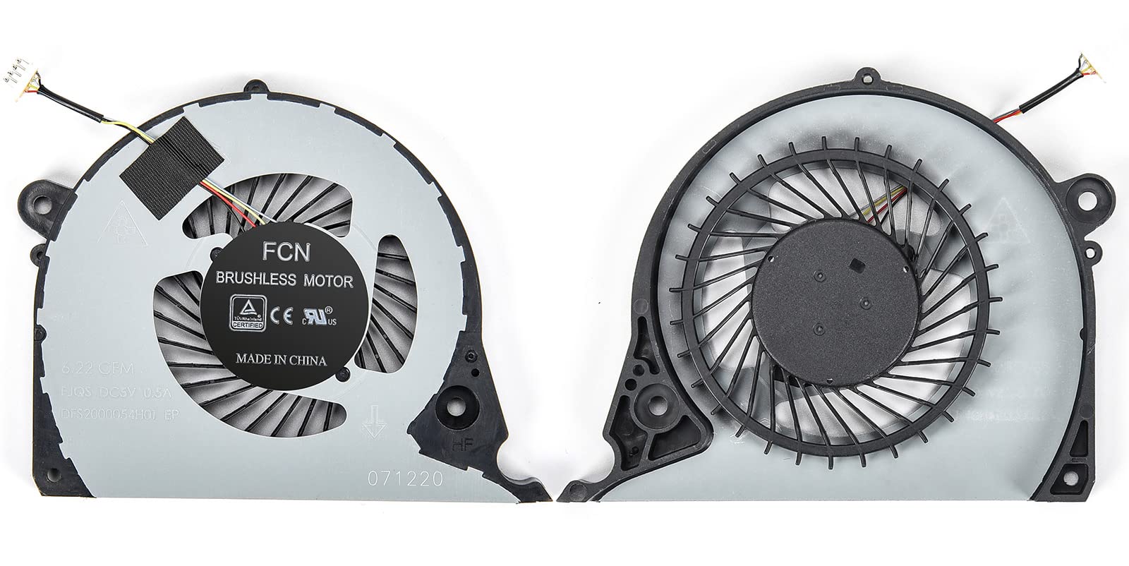Replacement CPU w/GPU Cooling Fan Compatible with Dell G5 15 5587 & G7 7588, inspiron 15 7577 7588 Series Laptop P/N: DFS541105FC0T DFS2000054H0T
