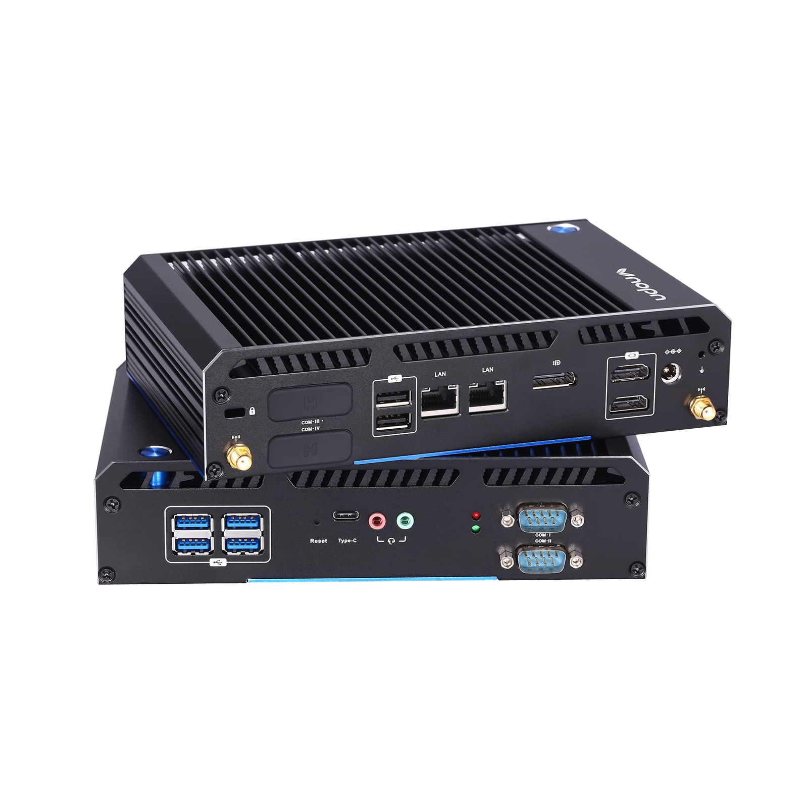 VNOPN Industrial Fanless Mini PC Intel J4125, Dual 2.5G NIC 8G DDR4 128G SSD Mini Desktop Computer, Desktop PC with Windows 11 Pro License,Support Triple Diaplay, DP 4K 60Hz, Dual Band WiFi BT4.2
