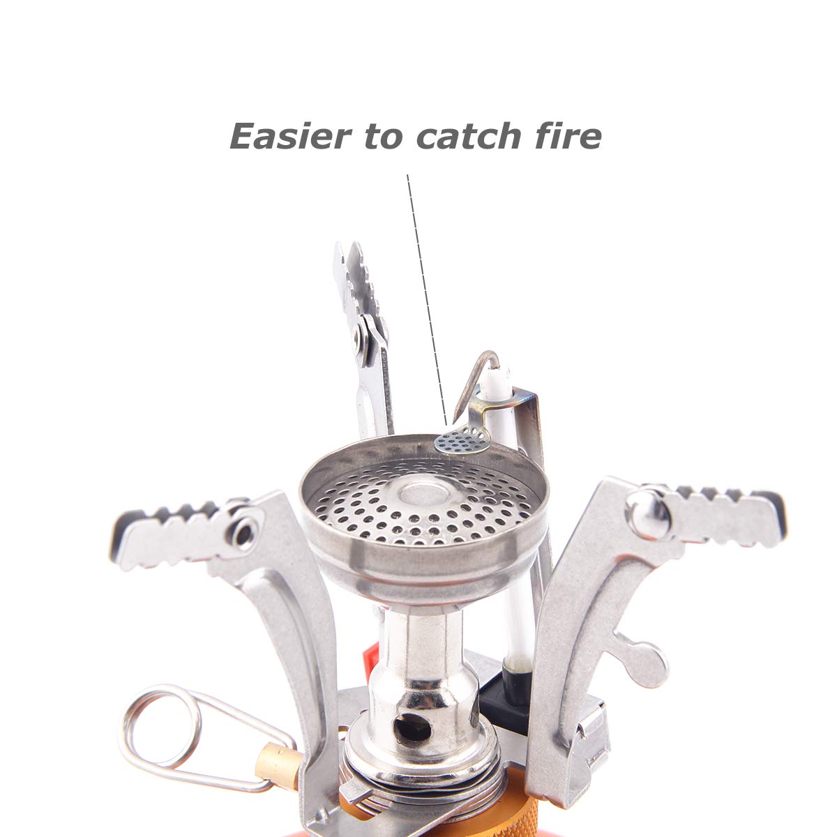 Ultralight Backpacking Stove Portable Camping Stove with Piezo Ignition Perfect for Camping, Hiking and Backpacking Trips