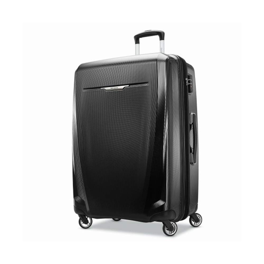 Samsonite Winfield 3 DLX 3 Piece Set (Spinner 20/25/28), Black 120751-1041 with Deco Gear 10 Piece Luggage Accessory Ultimate Travel Bundle