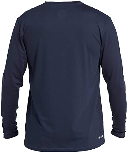 Quiksilver mens Solid Streak Long Sleeve Rashguard Upf 50 Sun Protection Surf Rash Guard Shirt, Navy Blazer, Large US