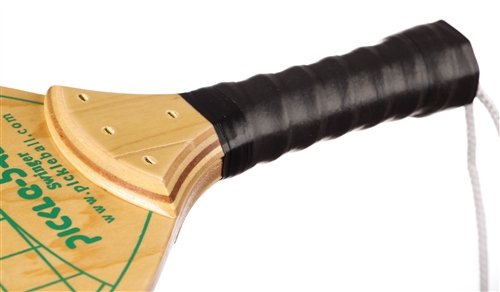 Pickle-Ball, Inc. Swinger Pickleball Paddle Bundle - Quality Durable Wood Racquet Set (2 Paddle / 4 Ball Bundle - Natural Green)