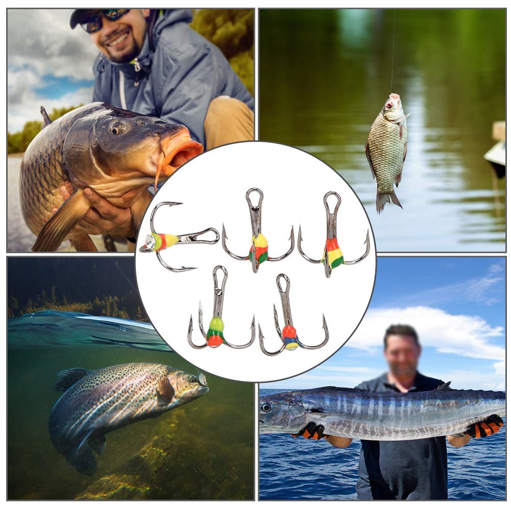 Yuuloo Multifunction Convenient 2set Fish Hook Reusable Incisive Lure Bait Barbed Hooks Kit Accessories Fishing Tools Easy to Clean(1)