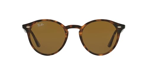 Ray-Ban RB2180 Round Sunglasses, Light Havana/Dark Brown, 49 mm