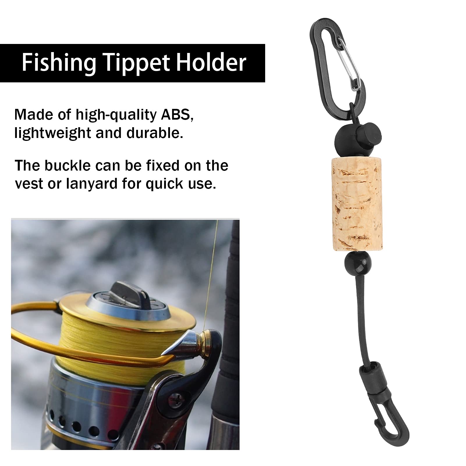 Yeuipea Fishing Tippet Holder,Fishing Portable Tippet Holders 2 in 1 Line Hanger Tools Fishing Accessories