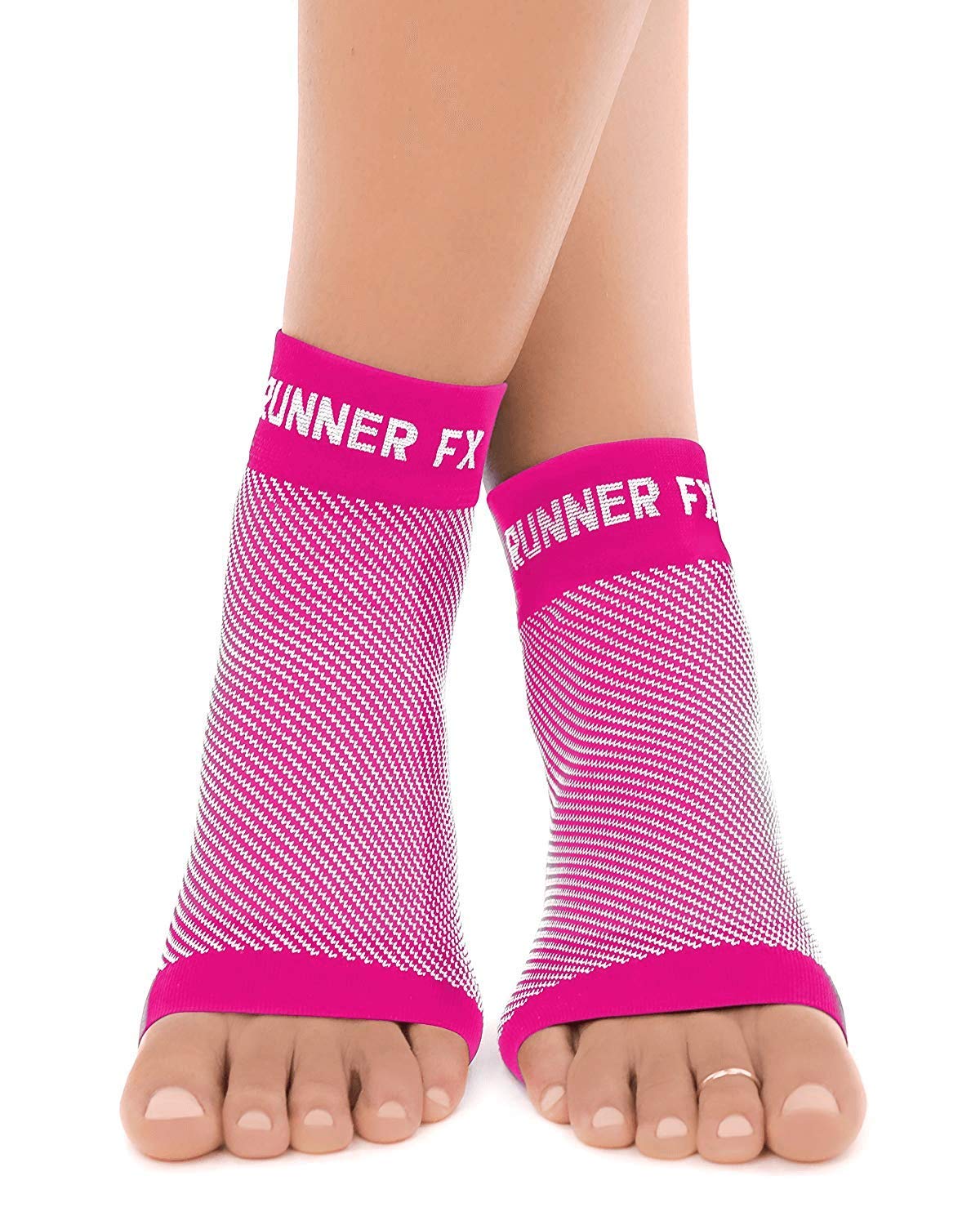 Runner FX Sports Plantar Fasciitis Sock for Men and Women, Compression Foot Sleeves with Arch and Ankle Support, Foot Brace