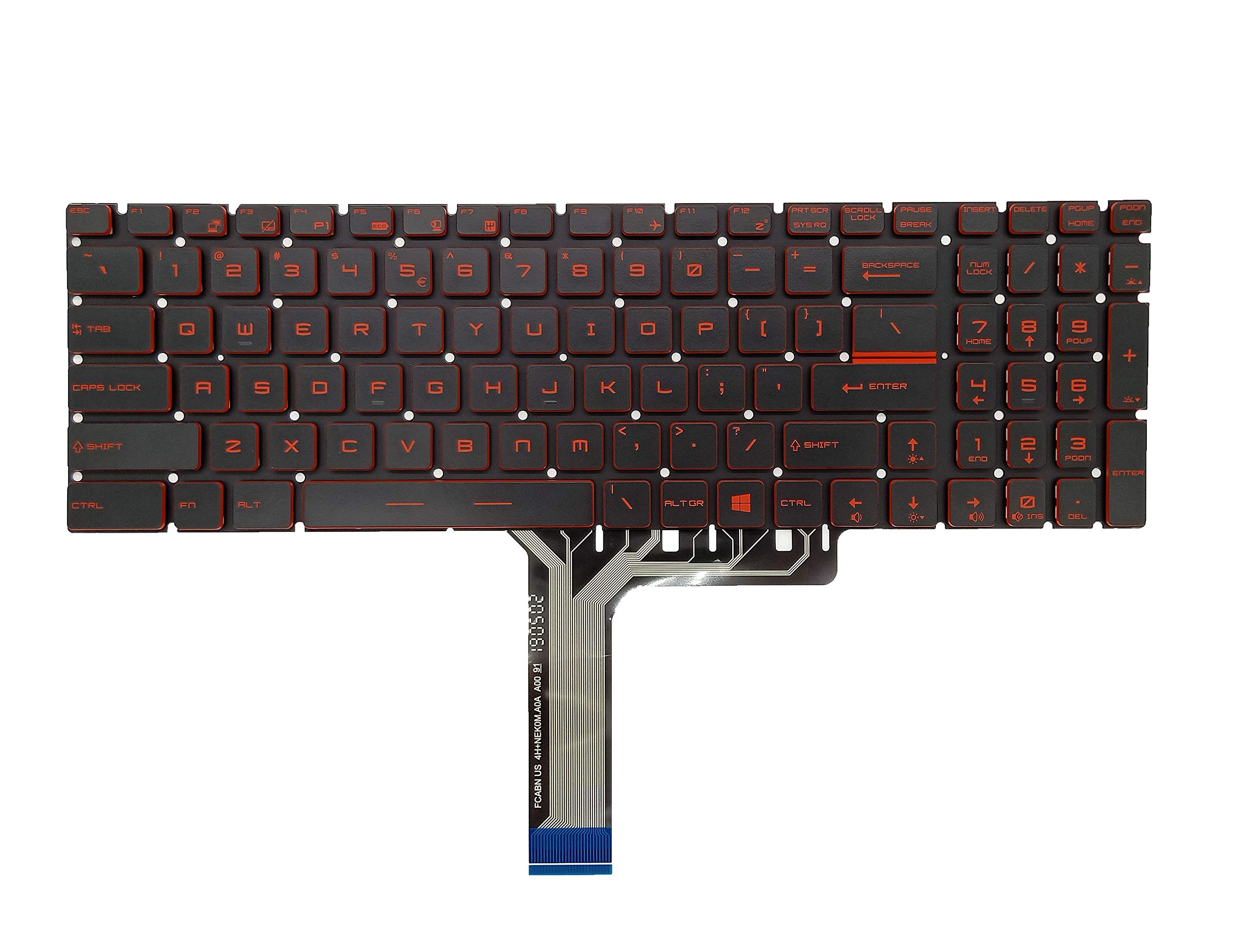 Replacement Keyboard for MSI GE62 GT62 GL62 GL62M GP62 GP65 GE63 GS63 GS63VR, MSI GL72 GP72 GP75 GE72 GT72 GE73 GE73VR GE75 Series Laptop with Backlit US Layout - Red
